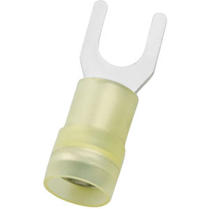 12-10 AWG #6 Stud Nylon Insulated Double Crimp Fork Terminal | Fastenal