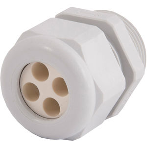 4 x 0.24" Range 3/4" NPT Gray Nylon Liquid Tight/Multi-Hole Cable ...