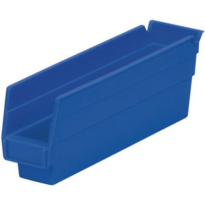 11-5/8"L x 2-3/4"W x 4"H Blue Polypropylene Shelf Bin | Fastenal