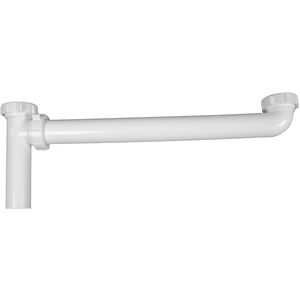 1-1/2" x 16" White Polypropylene Tubular Slip Joint End Outlet Waste ...