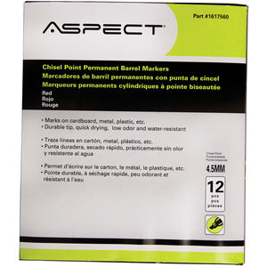 Red Chisel Tip Aspect® Permanent Marker | Fastenal