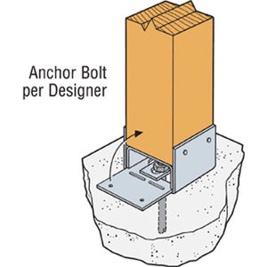 6" x 6" Post Size Simpson Strong-Tie® AB66Z 12 Ga. Z-Max® Adj Post Base ...