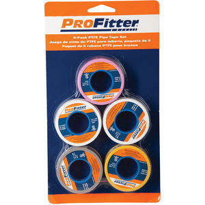 5 Roll Pack ProFitter® PTFE Thread Sealing Tape Set | Fastenal