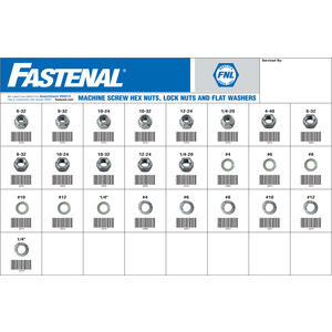 6050 Piece #6-32 to1/4"-20 Machine Screw Hex Nuts, Lock Nuts, and Flat ...