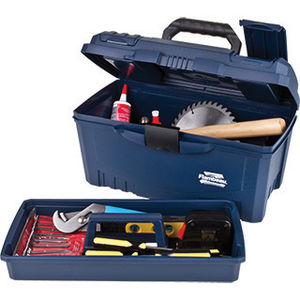 17"L x 8-1/2"W x 8-1/2"H Blue Polypropylene Storage Container | Fastenal