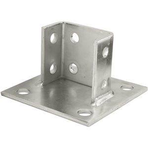 P2073ASQ SS 8-Hole Stainless Steel Square Post Base | Fastenal