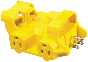 15A 5-Outlet Grounded Yellow Jacket Plug Adapter | Fastenal