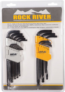 22Pc SAE/Metric Rock River® Long Arm Ball End Hex Key Set | Fastenal