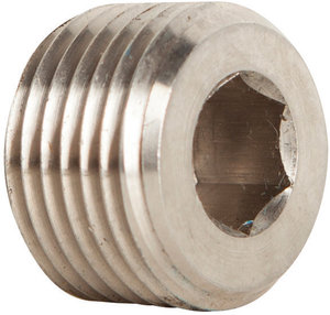3/4" NPT Stainless Steel Socket Head Pipe Plug 3/4" Taper Dryseal ...